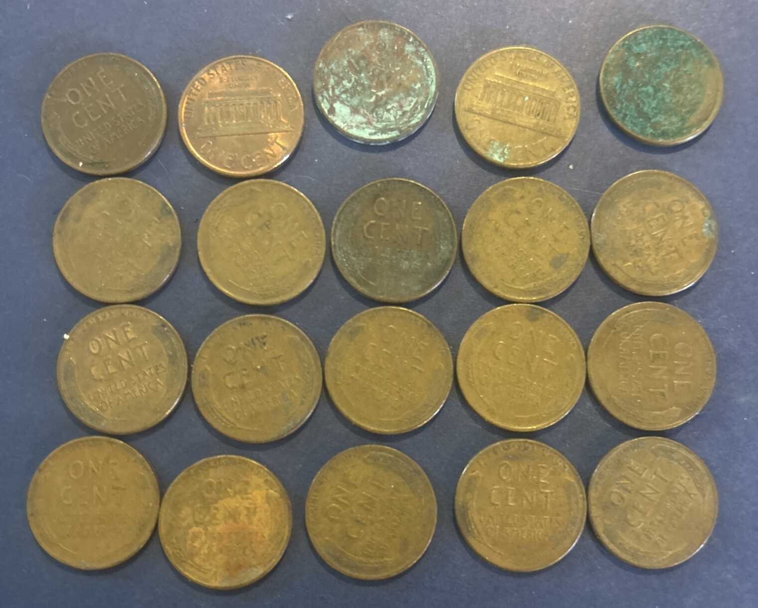 Lot of 20 Pennies - Wheat Pennies - Early Lincoln Memorial | eBay