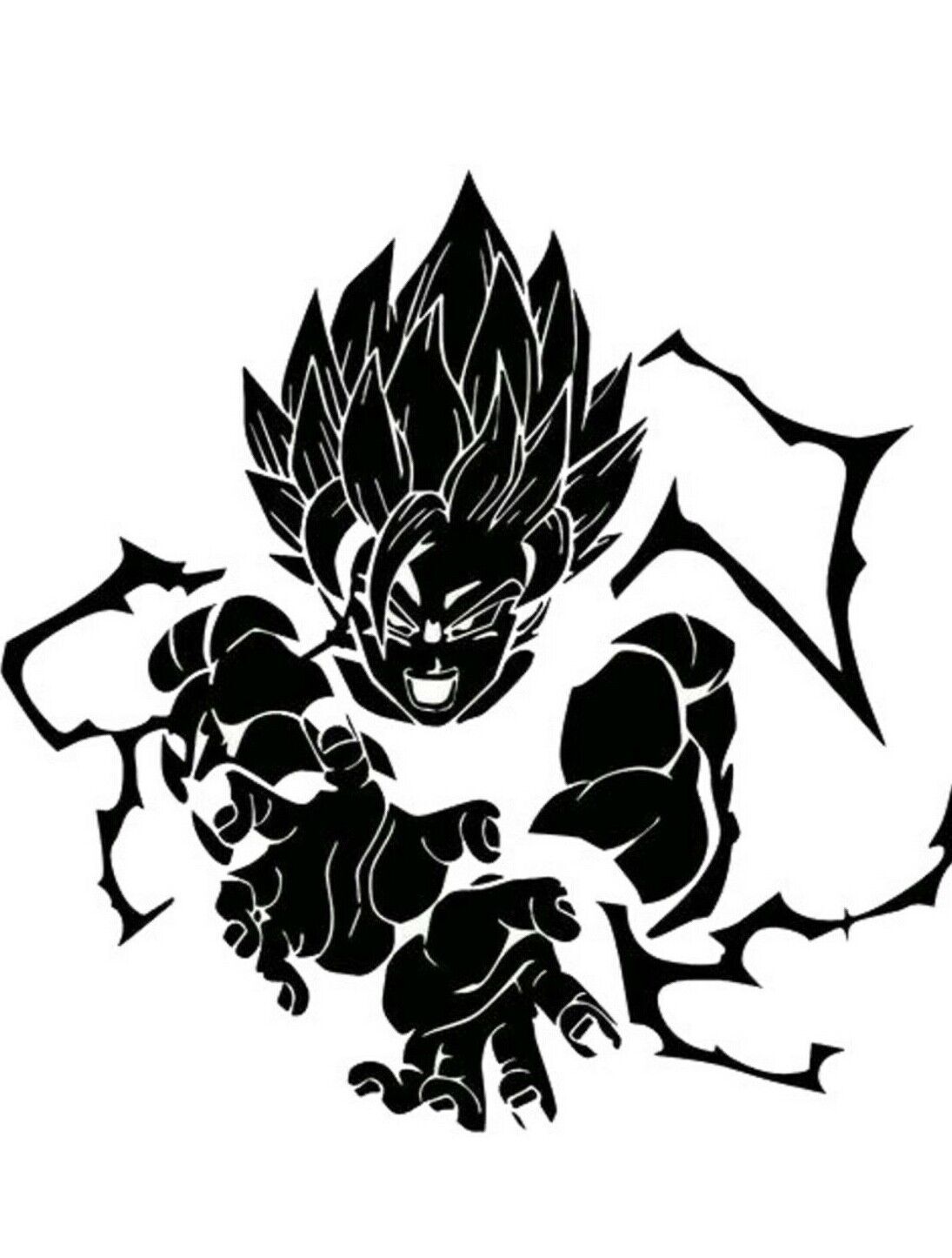 Decal Vinyl Truck Car Sticker - DBZ Dragon Ball Z Super Saiyan Goku- | eBay