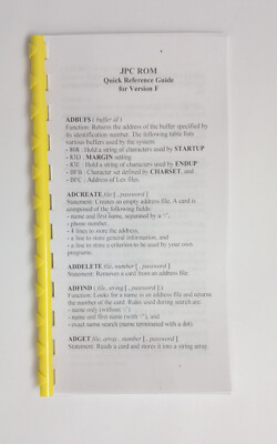 Hewlett Packard HP-71B Calculator JPC ROM Quick refeference Guide | eBay