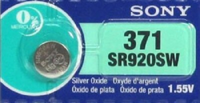 Sony SR920SW 371 LR920 AG6 SR69 171 1.55V Silver Oxide Watch Battery ...