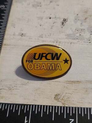 UFCW gor OBAMA 2012 lapel hat pin badge political collectible Yv | eBay
