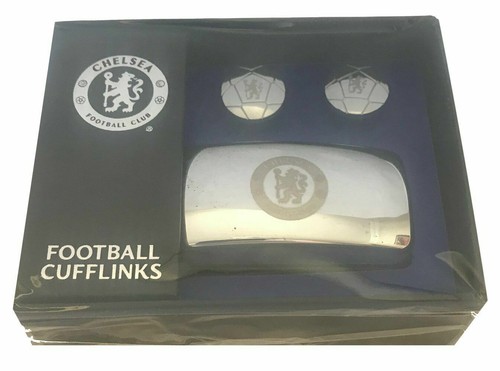 Chelsea FC Licensed Executive Cufflinks Football Design Chrome Cuffs in ...