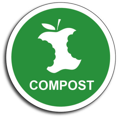 Compost 4" Green Garbage Waste Organic Fertilizer Mulch Vinyl Decal 3M ...