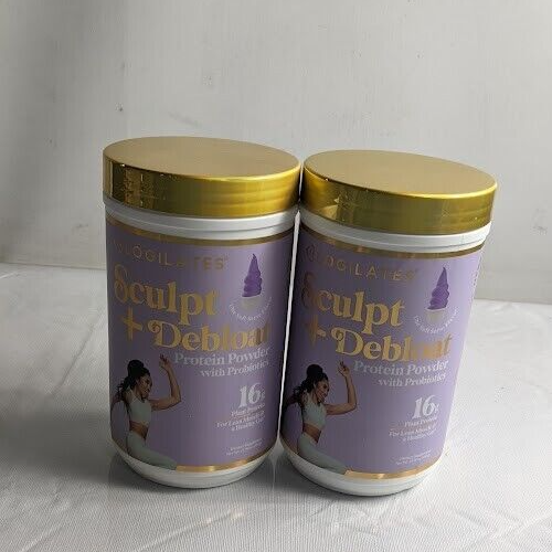 2-Pack Blogilates Sculpt & Debloat Vegan Plant Protein Ube Ice Cream 13 ...