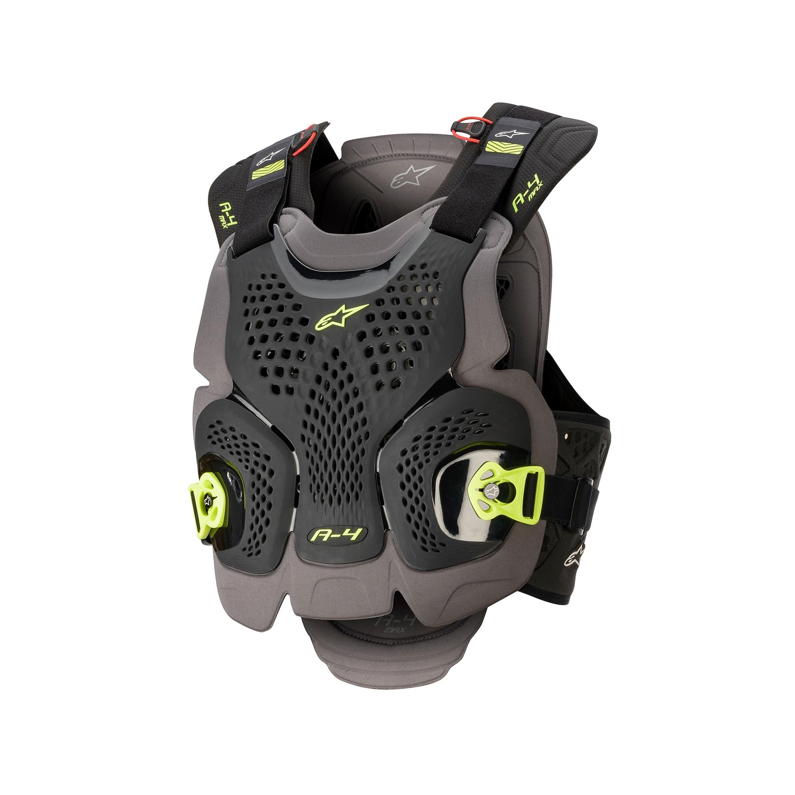 Alpinestars A-4 Mac Adult Chest Protector Black Anthracite Yellow Fluo ...