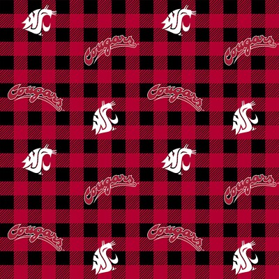 $9 Per Yard College Cotton WSU Washington State U Quilt Fabric by Sykel ...