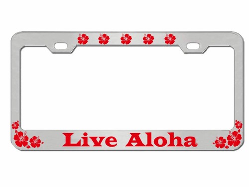 Live Aloha Hibiscus Car License Frame Car Tag Holder Cover | eBay