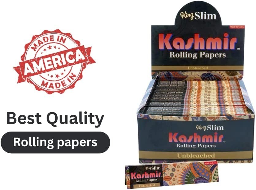 Unbleached Rolling Papers King Size | 32 Leaves per Pack | 10 Pack Box ...