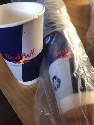 RED BULL DISPOSABLE CUPS X50 Pub Bar Party | eBay UK