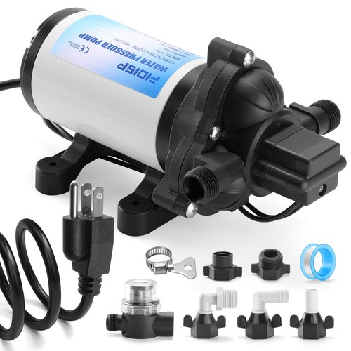 115V Water Pressure Pump 17PCS Kit, RV Diaphragm Pump, 4.0 GPM 45PSI ...