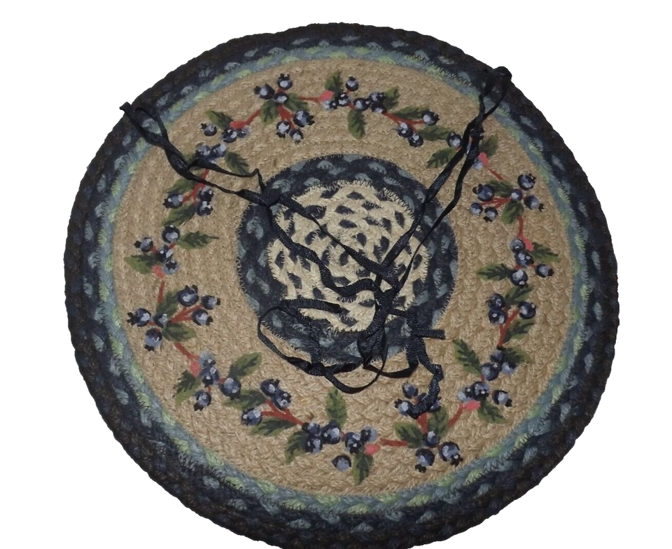 Capitol Imports Earth Rugs Braided Jute Blueberry Vine Chairpad Artist ...