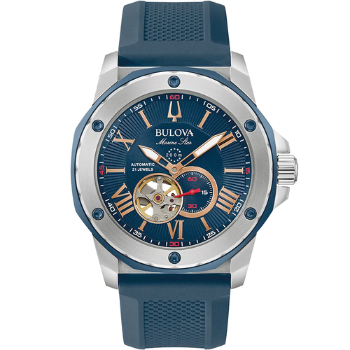 Bulova Series A 98A282 Men's Marine Star Automatic Stainless Steel ...