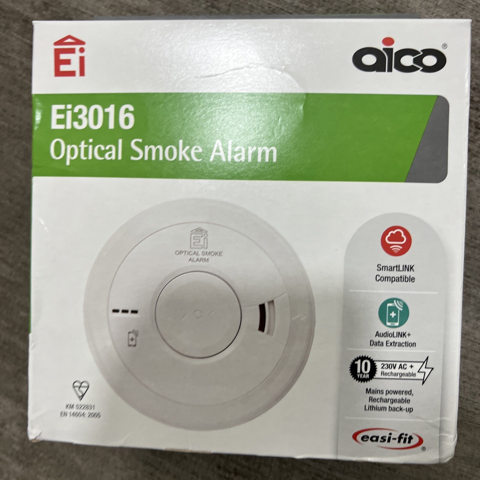 Aico Ei3016 Mains Powered Optical Smoke Alarm Exp. 2034 5099383006513 ...