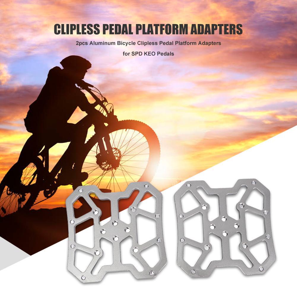 4pcs Bicycle Clipless Pedal Platform Adapters for SPD KEO Pedals (Ti ...