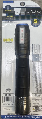 NEW! SKYLAR ELITE POLICE SECURITY FLASHLIGHT 3300 LM 9 AA BATTERIES ...