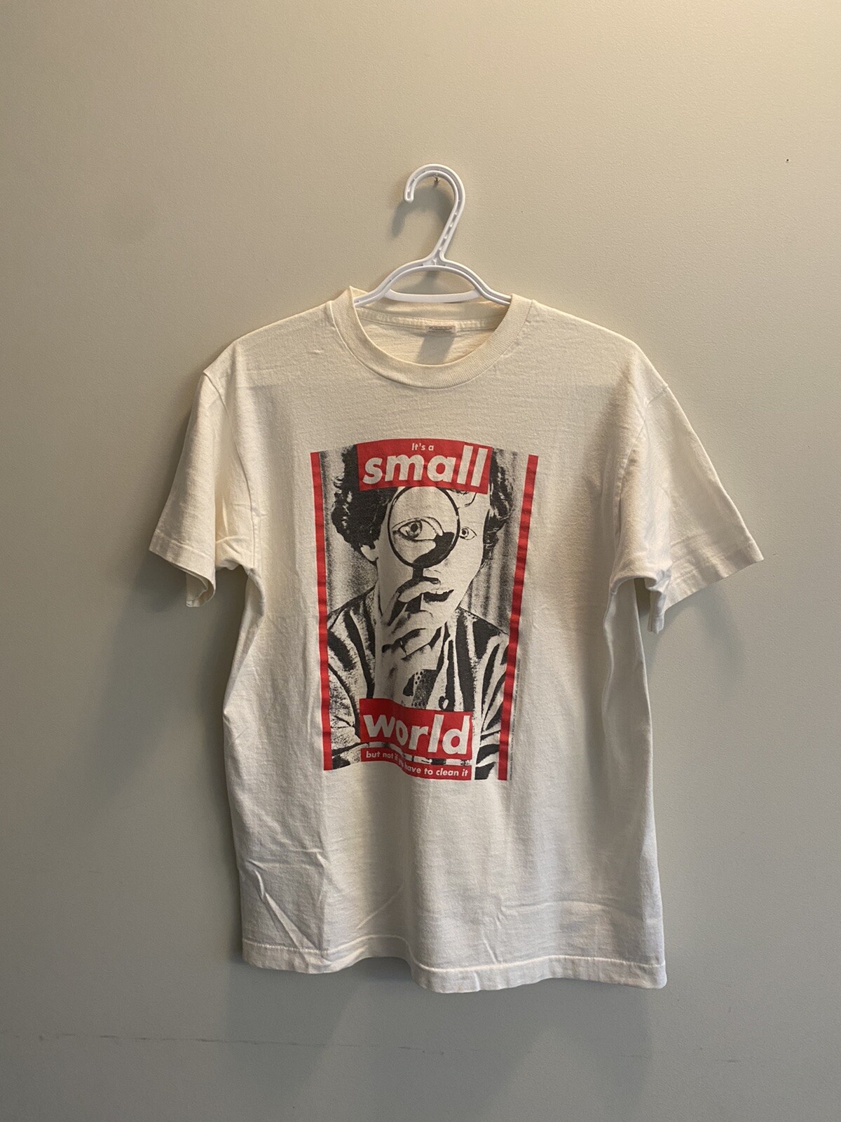 Original 1995 Barbara Kruger shirt “It’s A Small World” Museum Art FOTL ...