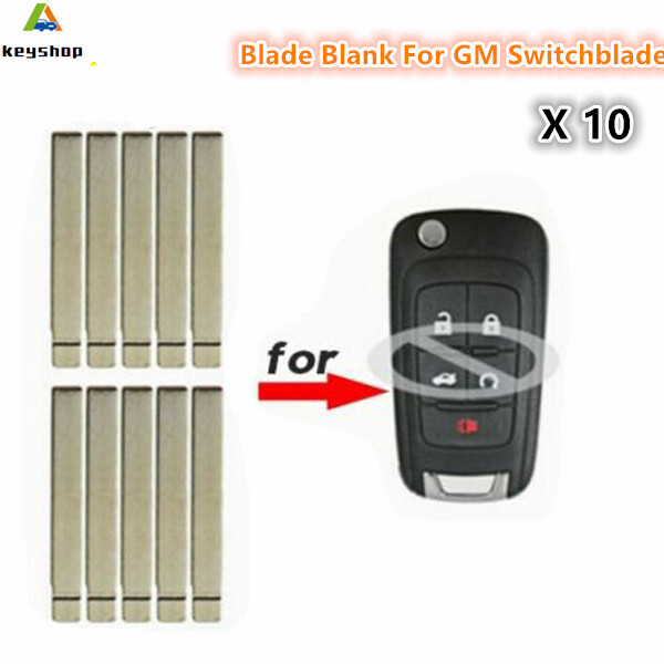 10PCS Unuct Remote Flip Key Keyless Replacement Blade Blank For GM ...