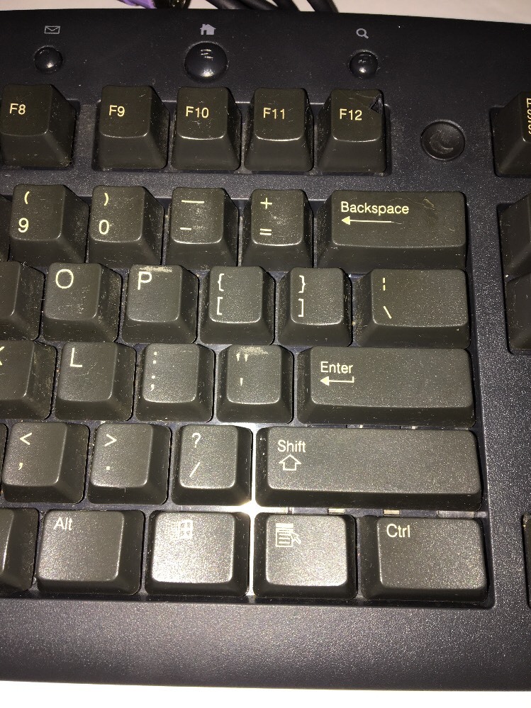 Dell Wired PS/2 Computer Keyboard 104 Key Black RT7D00 025PGG TH-025PGG ...
