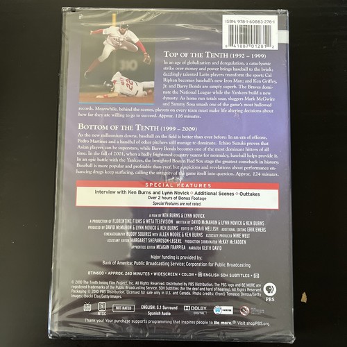 Baseball: The Tenth Inning BRAND NEW DVD.PBS. Damaged Case 841887012812 ...