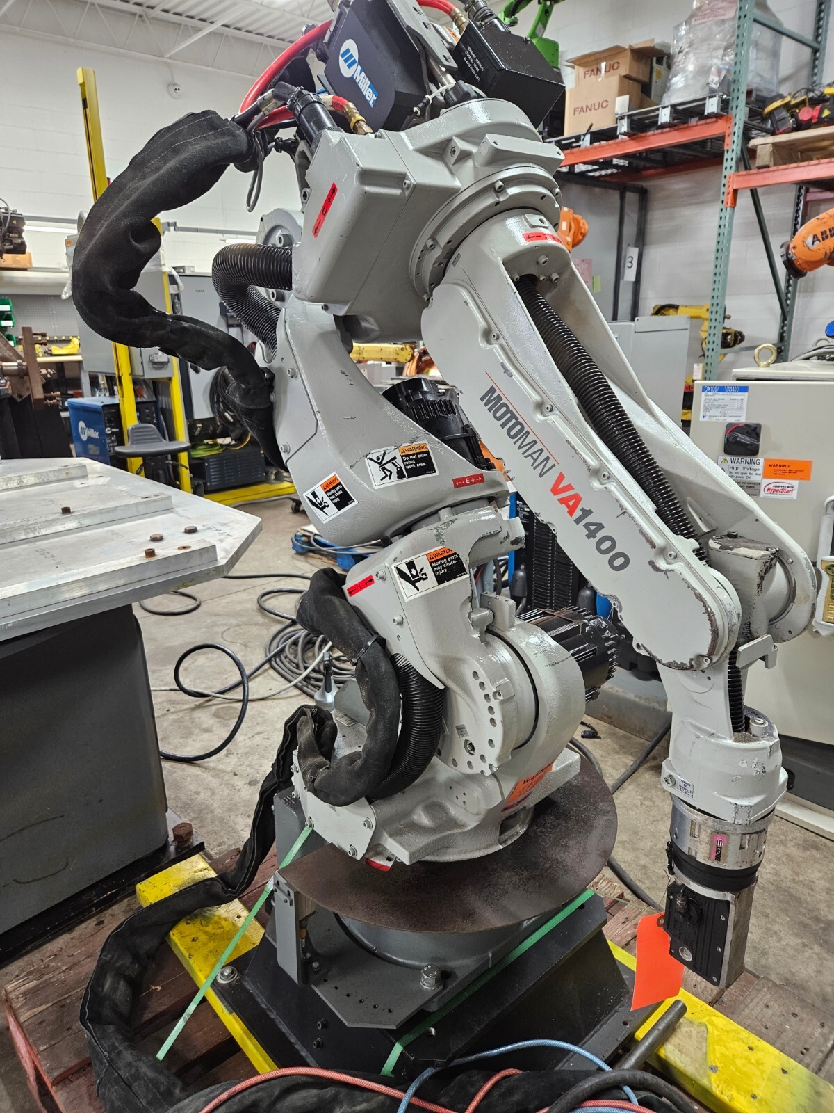 Yaskawa Motoman VA1400 Welding Robot With DX100, Miller Welder, and ...