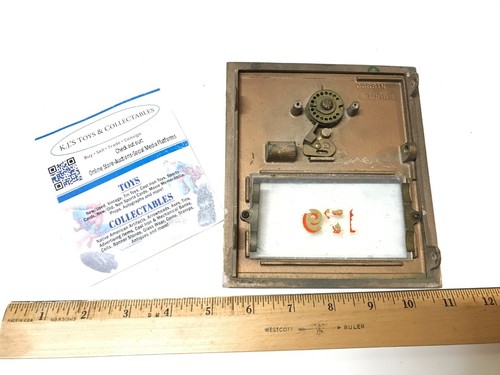 Vintage Antique US Post Office Brass PO Box Door Corbin Combination ...