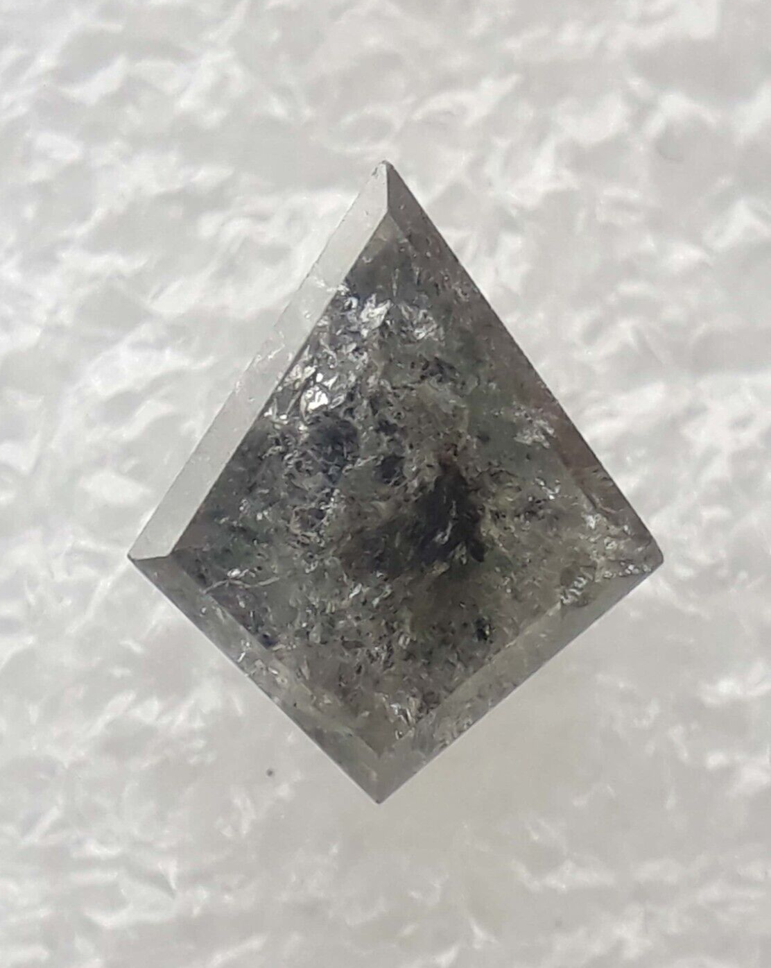 0.75 Ct, Natural Salt and Pepper Loose Diamond.Kite Shape Rustic ...