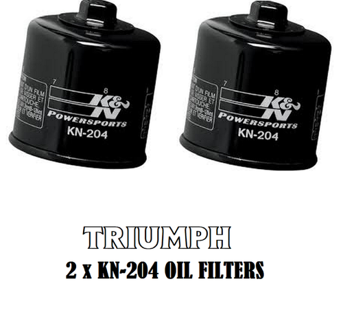 TRIUMPH TIGER 1050 MODELS 2 X KN-204 OIL FILTERS - BLACK Thats $25 ea ...
