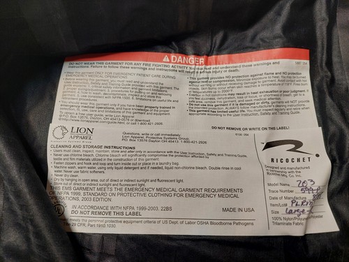 Lion Apparel Ricochet EMS Pants Tactical Gear Pants Size Large NWT | eBay