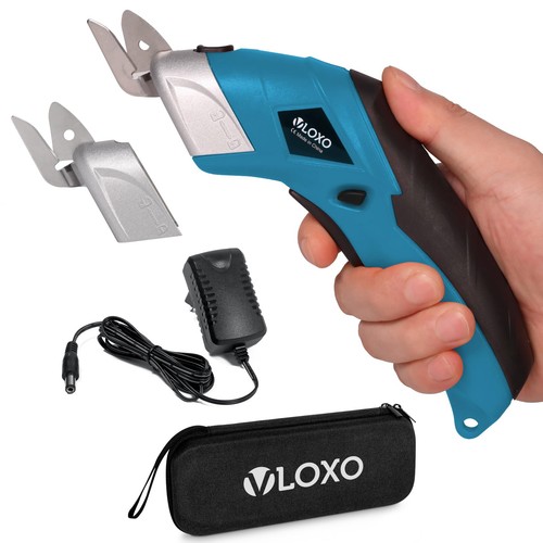 VLOXO Cordless Electric Scissors Electric Box Cutter with 2 Type Blades ...