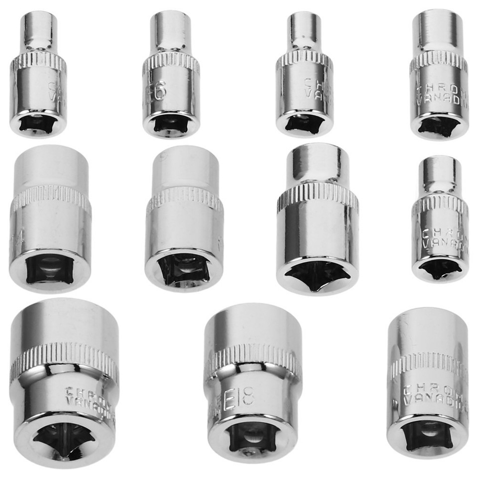 11 Pcs Hexagon Flower Socket Tool Set Kit Car Repair Wrench Sleeve ...