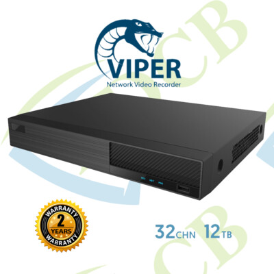 Viper 32ch Channel NVR 12TB 5MP Network Recorder CCTV Security Storage ...