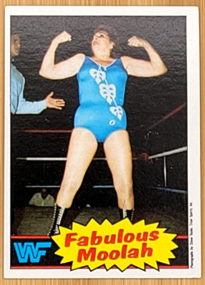 1985 TOPPS WWF FABULOUS MOOLAH RC ROOKIE CARD | eBay