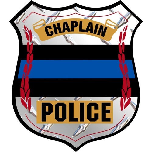 4 Inch 3M-Reflective Thin Blue Line Chaplain Police Badge Sticker | eBay