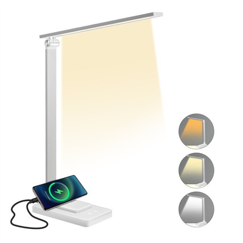 LED Desk Lamp Smart Reading Lamp with USB Charging Port 5 Lighting ...