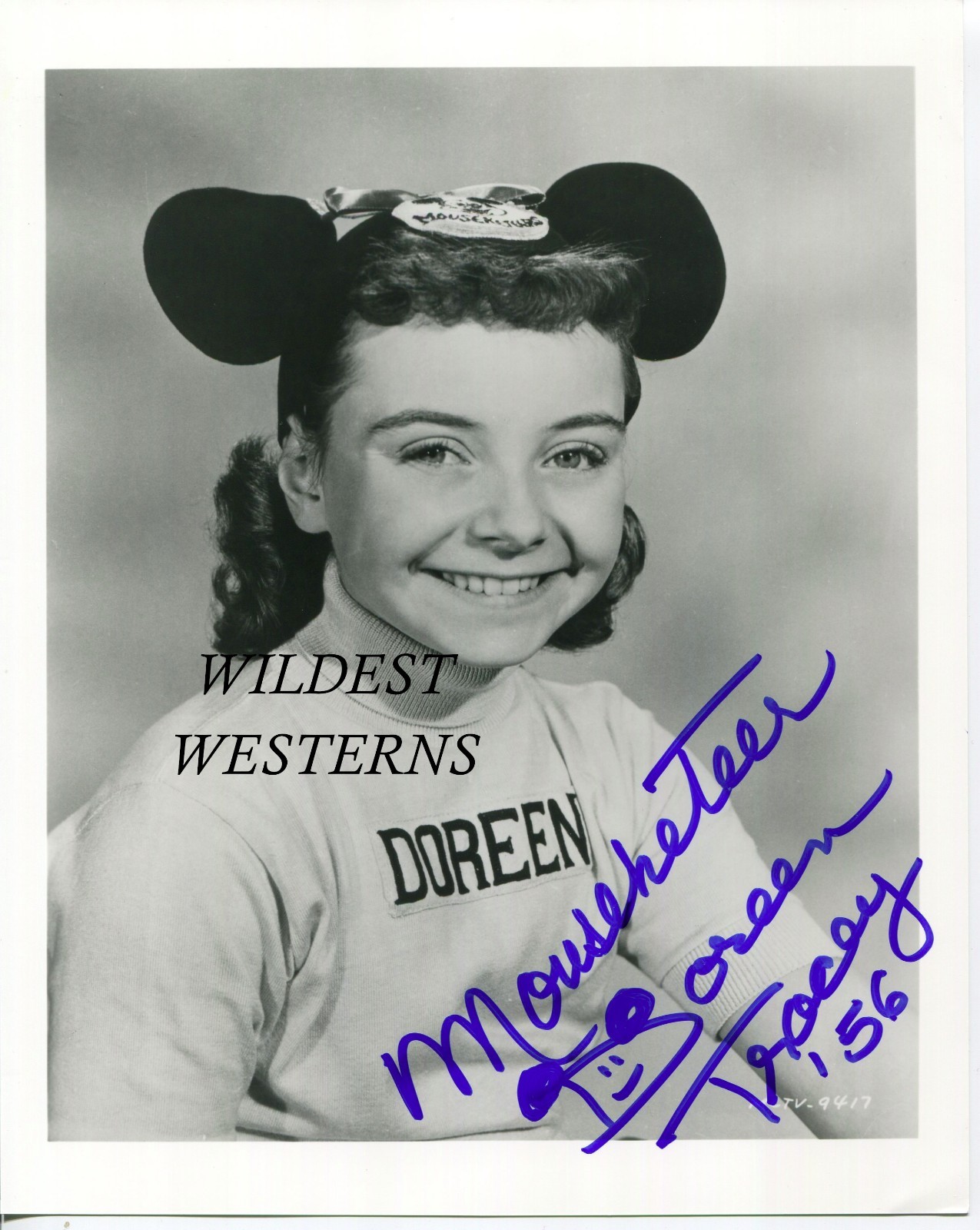 DOREEN TRACEY Rare Portrait MOUSEKETEER PHOTO Mickey Mouse Club | eBay