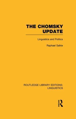 Routledge Library Editions: Linguistics Ser.: Chomsky Update by Raphael ...