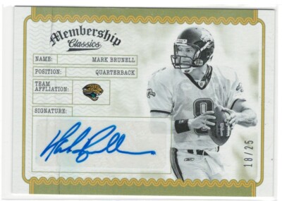 2017 Panini Classics Mark Brunell Autograph Card #'d/ 25 | eBay