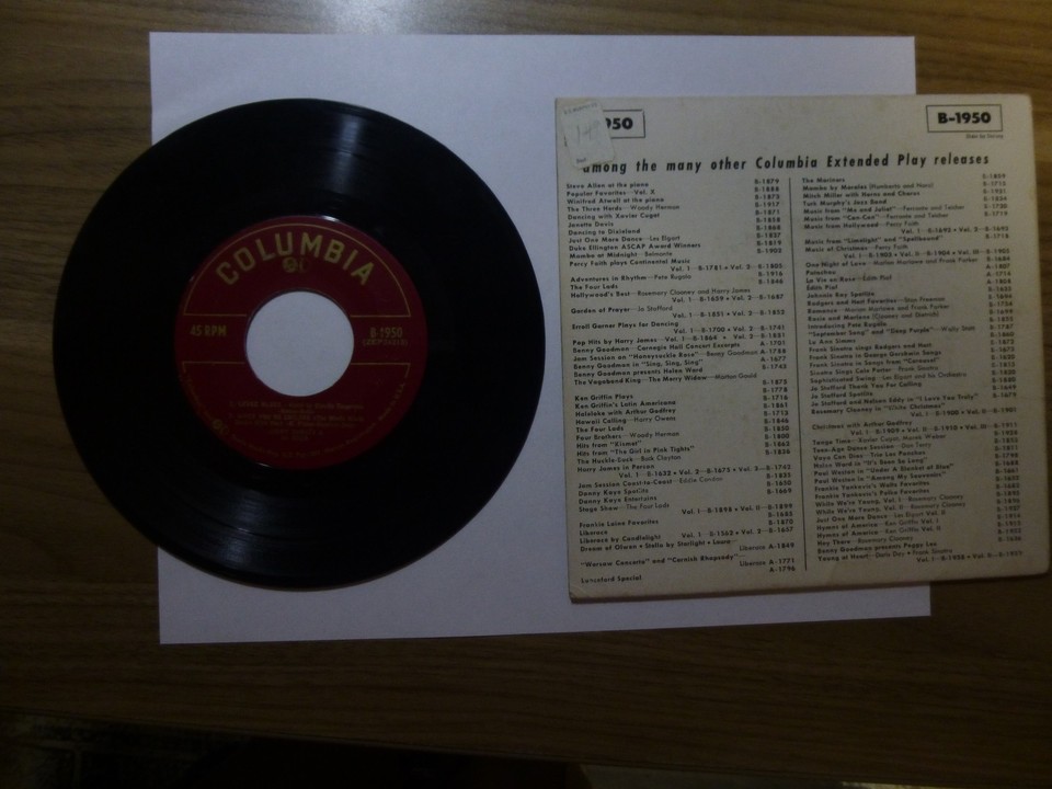 Old 45 RPM Record - Columbia B-1950 - Jimmy Dorsey - Dixie by Dorsey ...