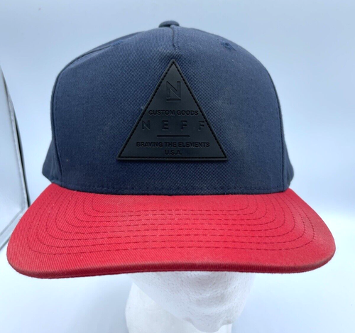 Neff Hat Navy Red Snapback Cap Braving The Elements Custom Goods ...