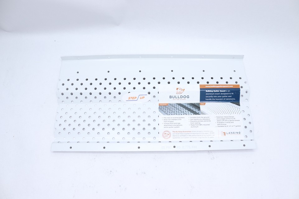 Bulldog Gutter Guards Leaf Protection Aluminum High-Gloss White 5" | eBay