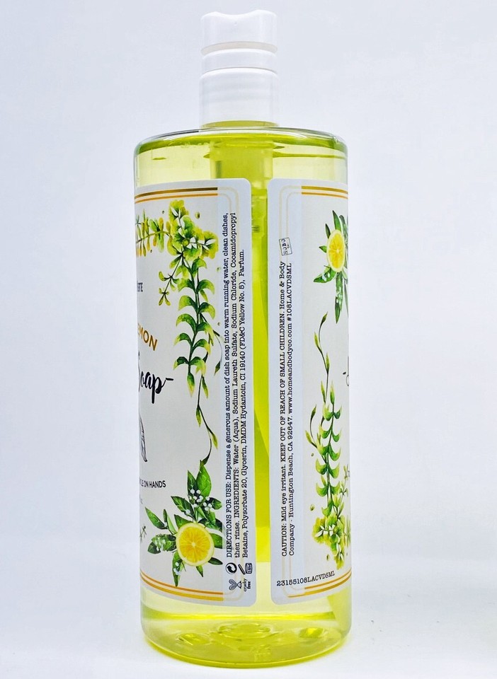 1 Home & Body Co MEYER LEMON Dish Soap 32 fl oz Deruta Hand Wash | eBay