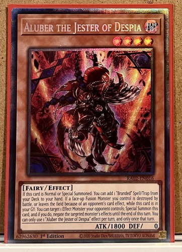 Aluber the Jester of Despia [RA02-EN016] Collector’s Rare Mint Yu-Gi-Oh ...