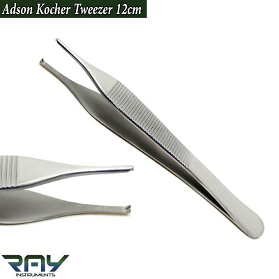 Dental Adson Kocher Tweezers 12cm Medical Tissue Toothed Forceps ...