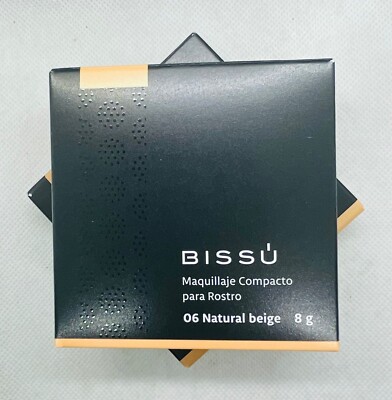 x2 Bissu Compact Powder #6 NATURAL BEIGE Long Lasting 8g Makeup ...