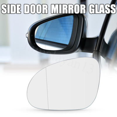 Left Passenger Side Wing Door Mirror Glass w/ Heated for VW Golf MK5 ...