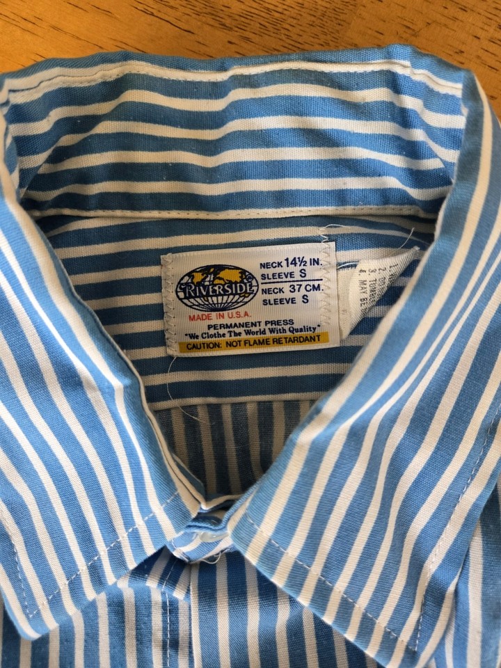 VTG 70S LARGE PEPSI SOFT DRINK SODA STRIPE STRIPED DELIVERY WORK SHIRT ...