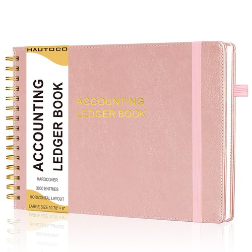 Hardcover Accounting Ledger Book for Small Business Bookkeeping ...
