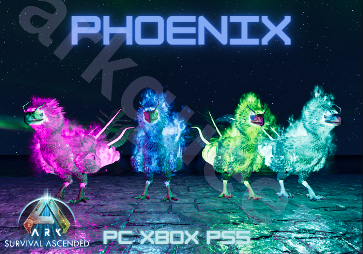 Ark Survival Ascended PvE Phoenix Clone - colors - passive silica pearl ...