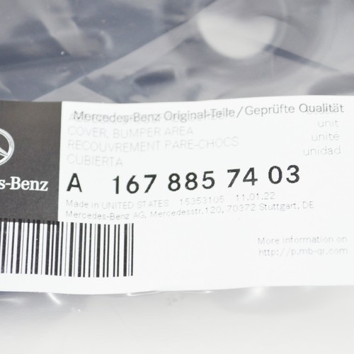 MERCEDES-BENZ GLE W167 Front Bumper Lower Left Grille A1678857403 NEW ...
