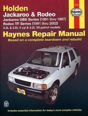 Jackaroo Petrol 91-97 Rodeo Petrol 91-02 Revue technique Haynes HOLDEN ...